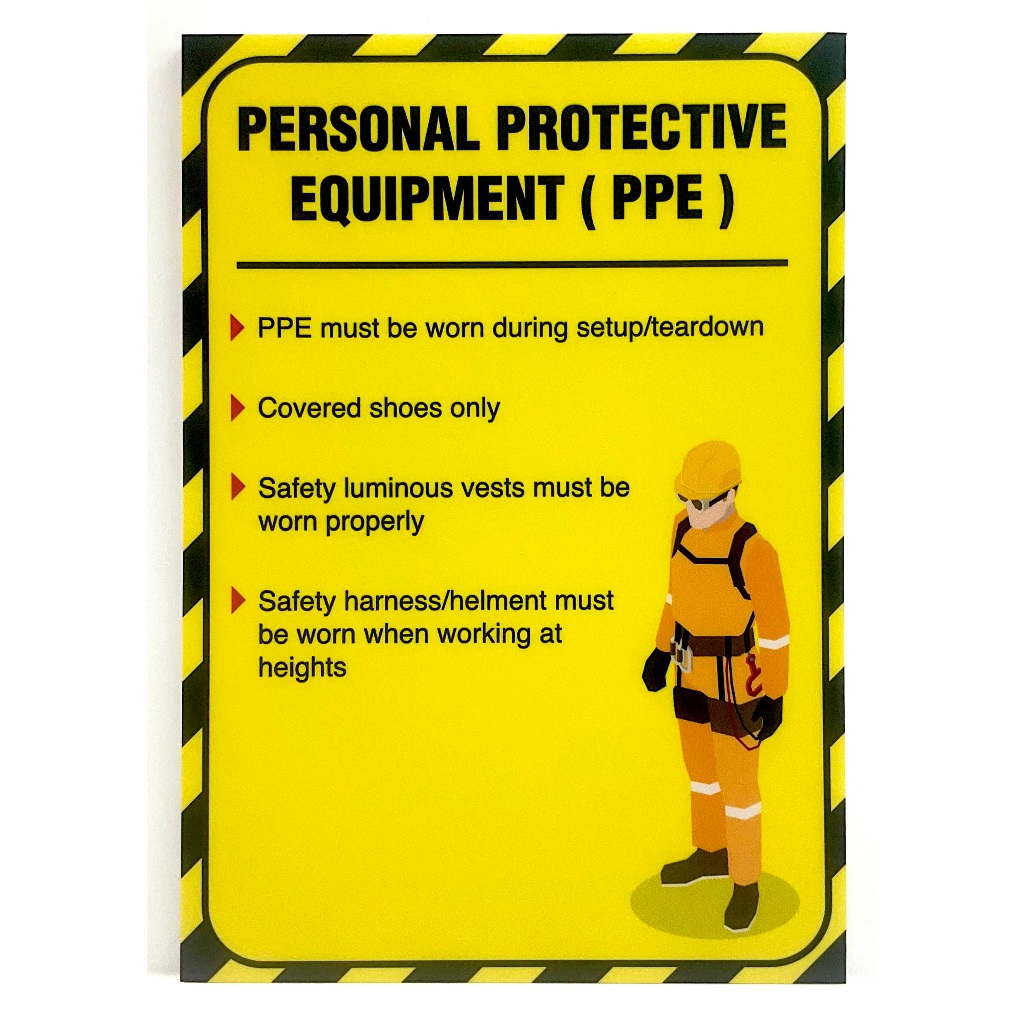 PERSONAL PROTECTIVE EQUIPMENT ( PPE ) SIGN/SIGNAGE | ( 148mm x 210mm ...