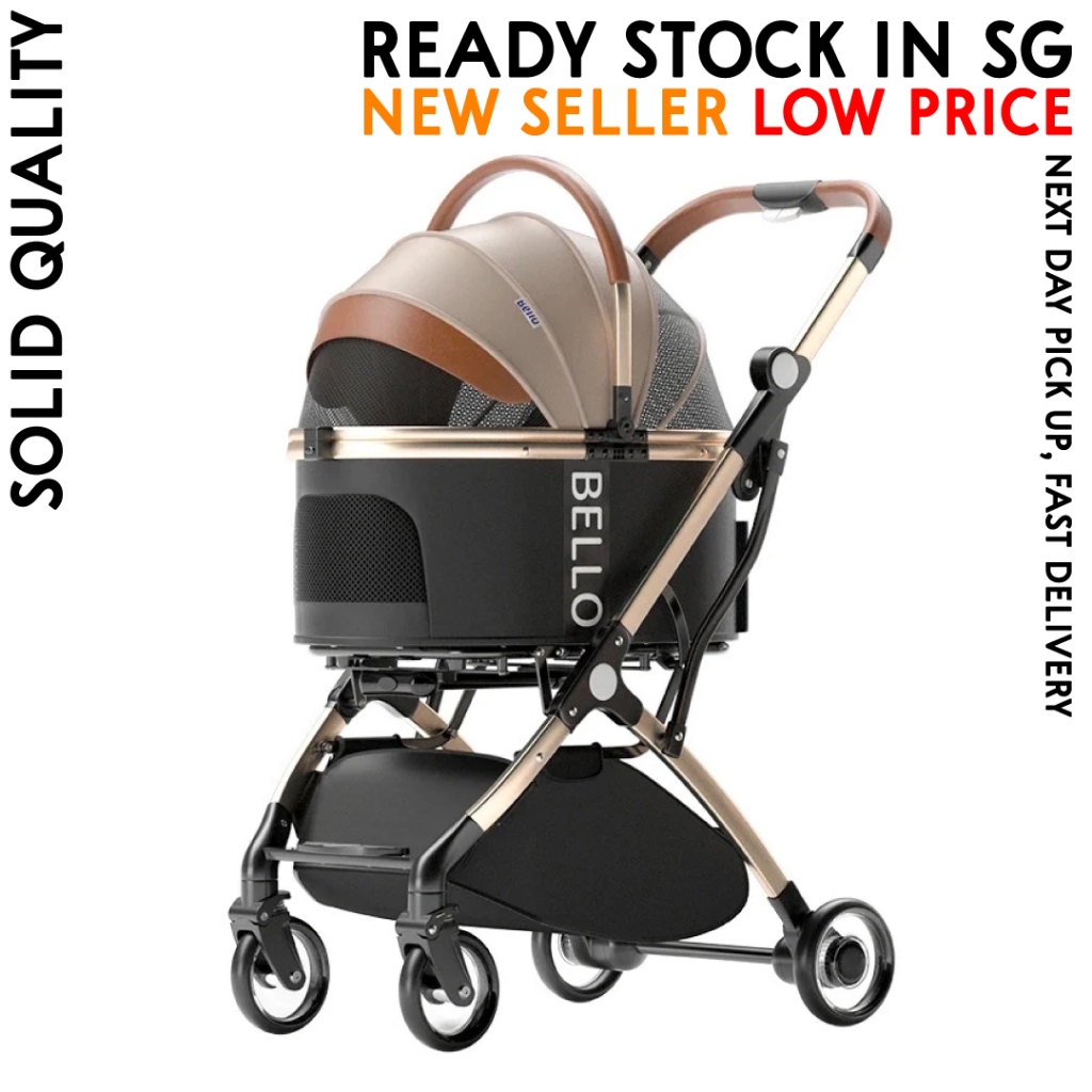 Pet stroller dog stroller cat stroller Bello | Shopee Singapore
