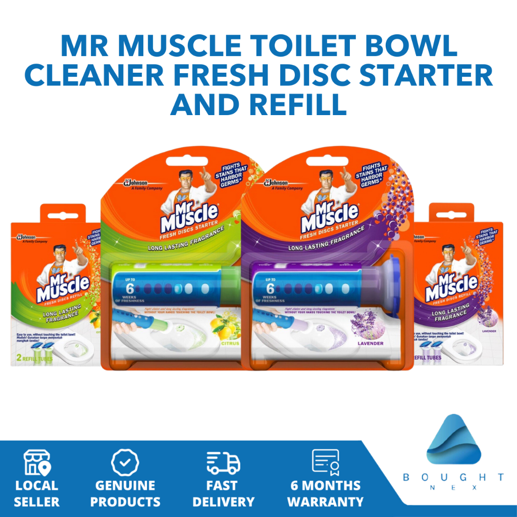 Mr Muscle Toilet Bowl Cleaner Fresh Disc - 12s/24s Starter Freshener ...