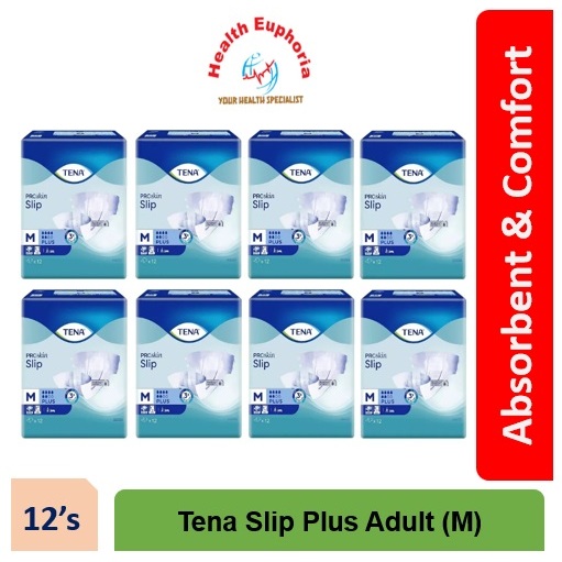 [Bundle of 8] TENA Slip Plus | Adult diaper TENA Slip Plus (M/L) 12s/pack | Shopee Singapore