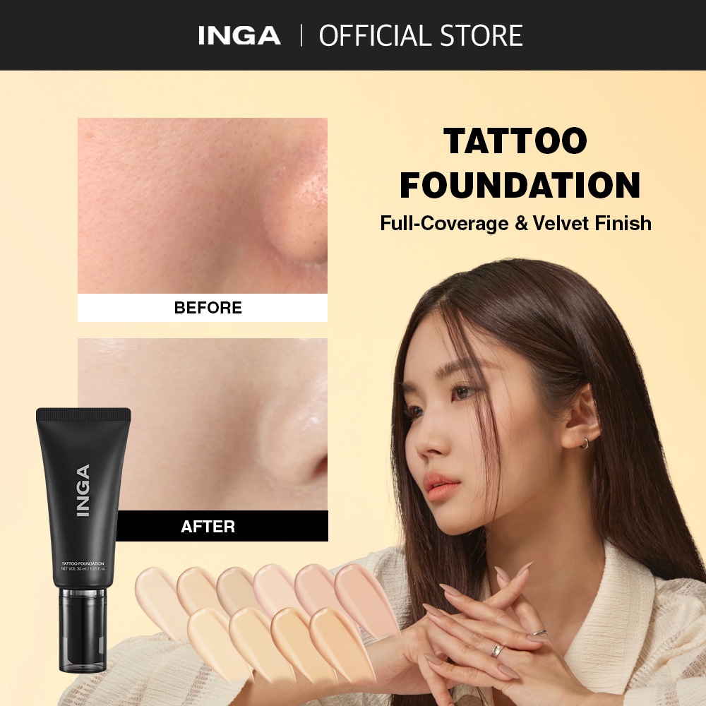INGA Long-Lasting, High Coverage Tattoo Foundation (3 colors) | Shopee ...