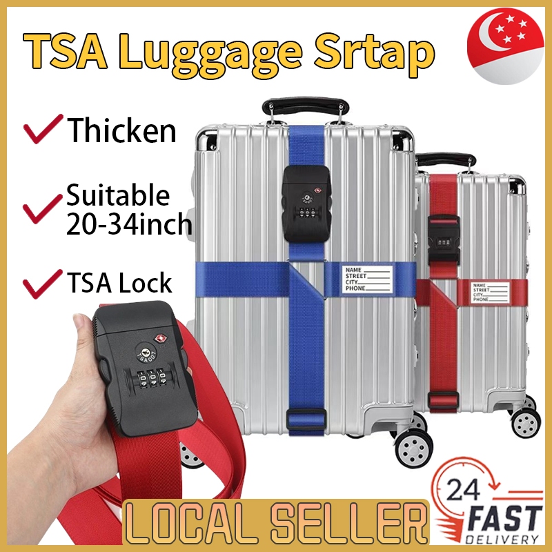 [SG In Stock]Luggage Cross Straps With TSA Lock Adjustable 20-34 Inches ...