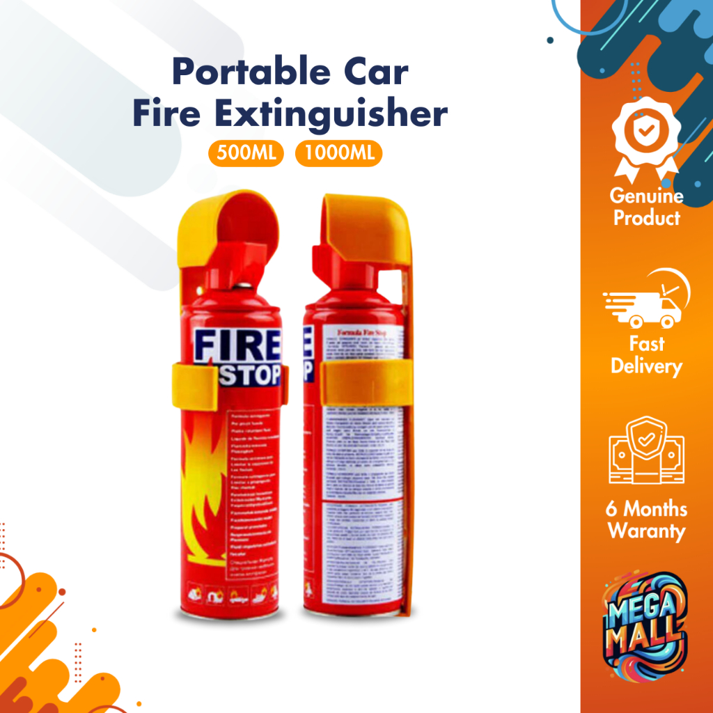 Portable Car Fire Extinguisher 500ml/1000ml Quick Response, Essential ...