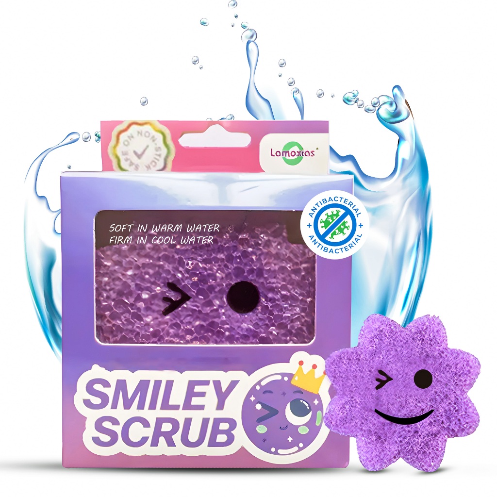 Lamoxias® Smiley Scrub Scratch-Free Multipurpose Anti-bacterial Dish ...