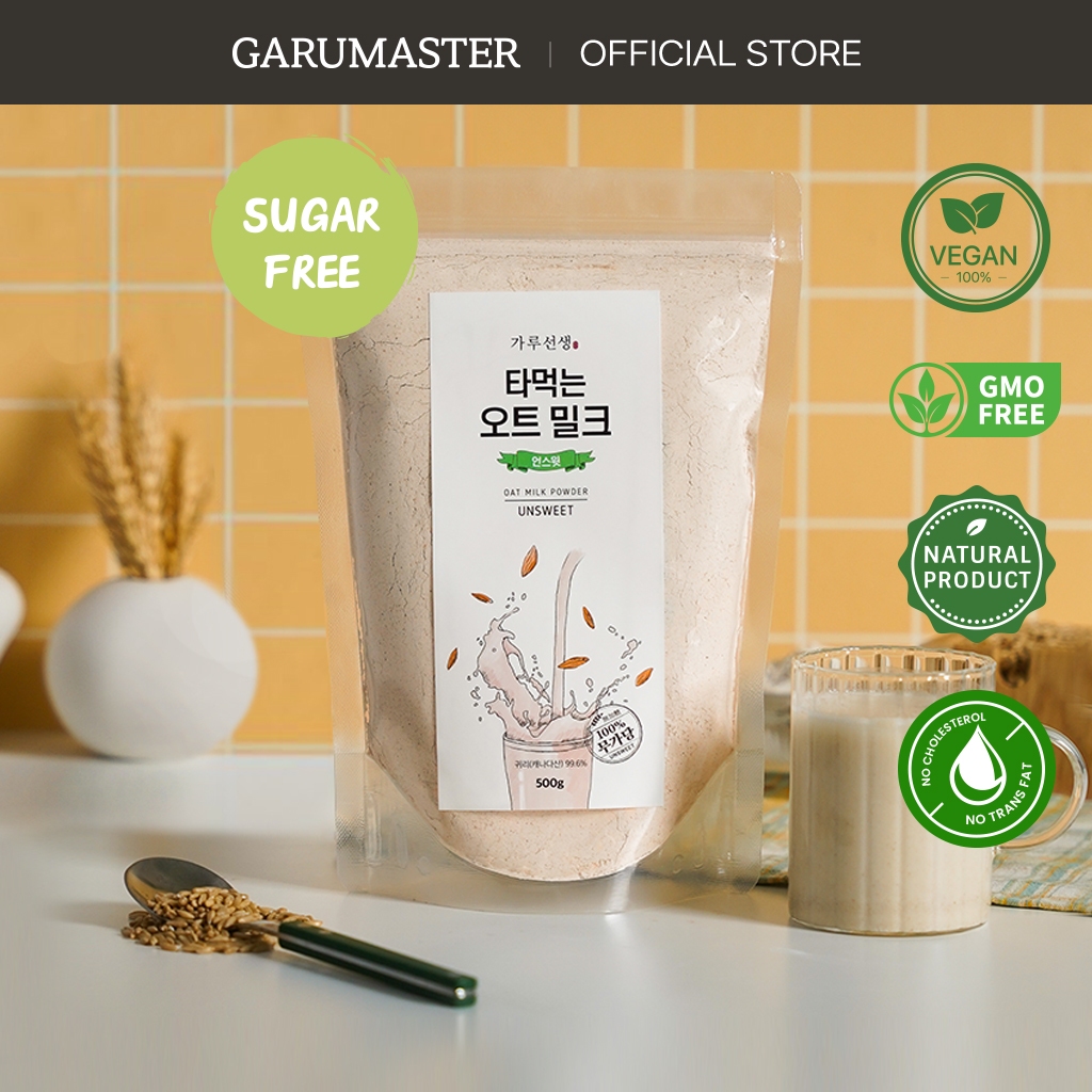 [GARUMASTER] Vegan Fresh Oat Milk Powder Unsweetened 500g/ No Sugar Non ...