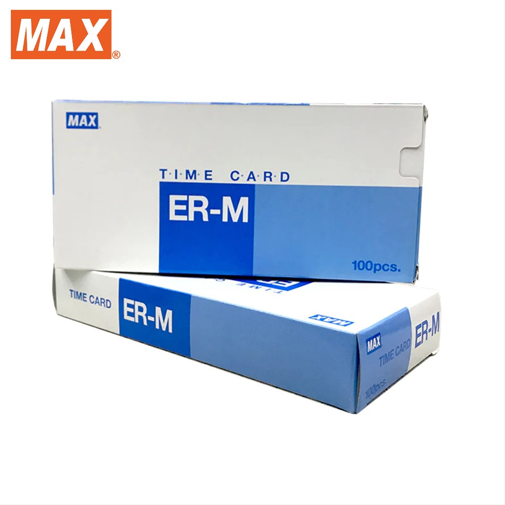 MAX Time Card ER-M 100cards/box (For Max Time Recorder ER-1100, ER-1500 ...
