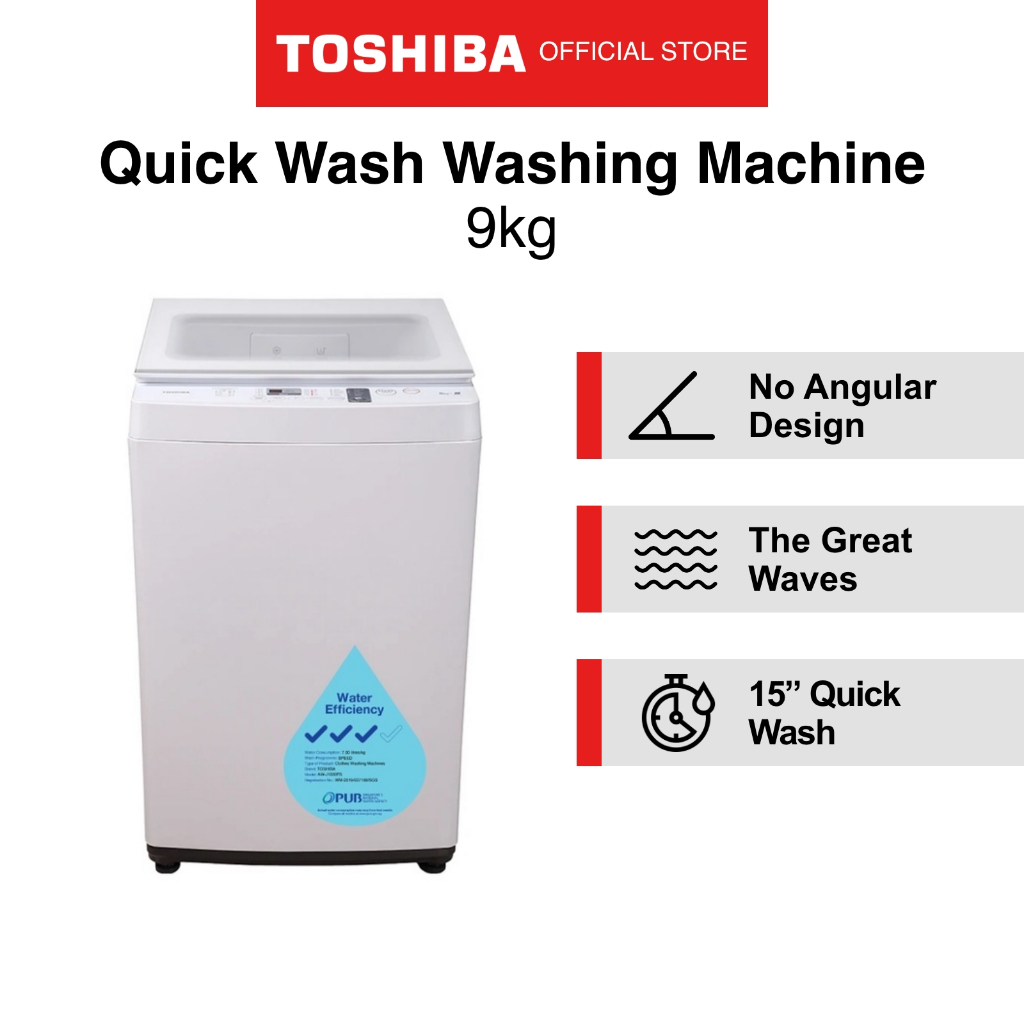[Bulky] Toshiba AW-J1000FS White 15" Quick Wash Top Load Washing ...