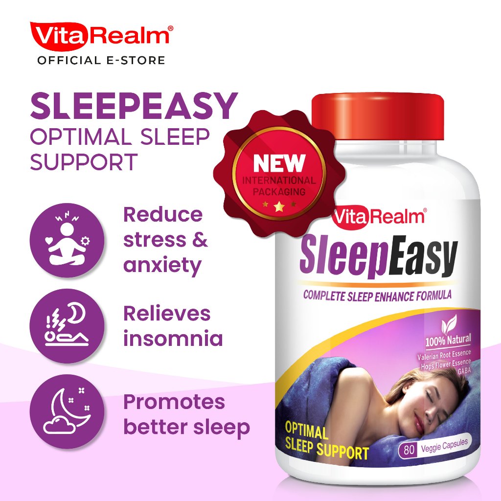 VitaRealm SleepEasy 80s (INTL) | Melatonin Free Relieves Insomnia Sleep ...