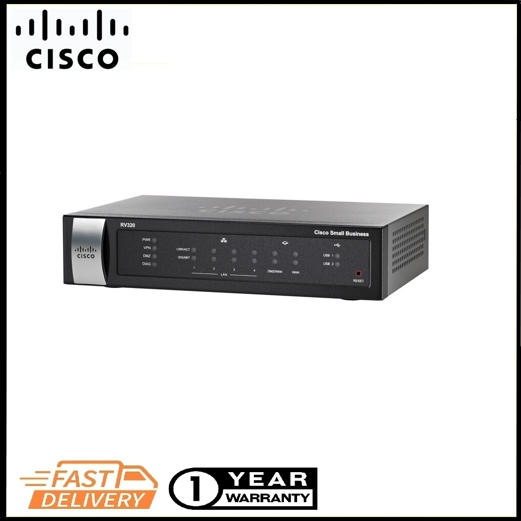 Cisco RV320 4 Port Gigabit Dual WAN Firewall VPN Router (Load Balance ...