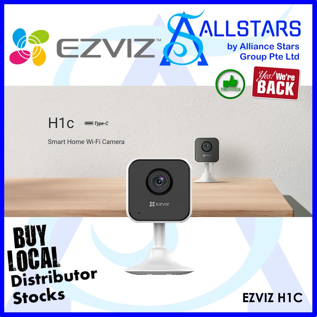 (ALLSTARS) EZVIZ H1C Smart Home Camera IPCAM / 1080P, Google Home ...