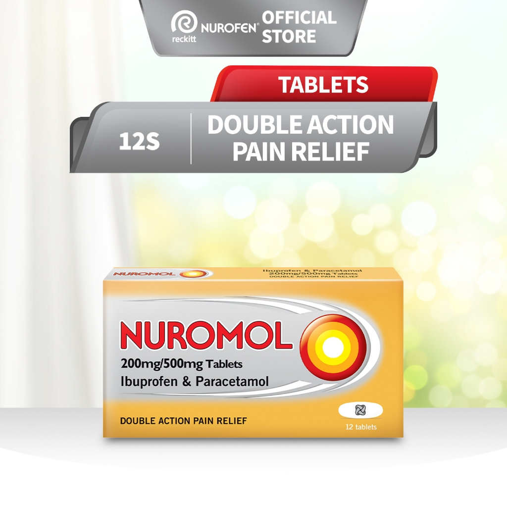 Nurofen Nuromol 200mg/500mg Ibuprofen & Paracetamol (12 tablets ...