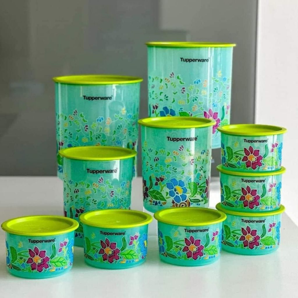 Tupperware Batik One Touch Collection (600ml, 2L & 4.3L) | Shopee Singapore