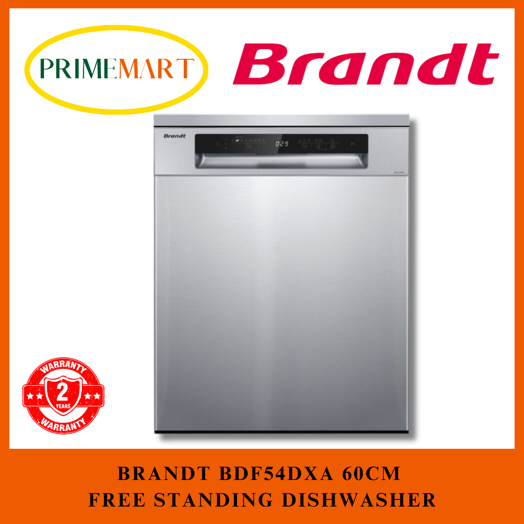 BRANDT BDF54DXA 60CM FREE STANDING DISHWASHER + 2 YEARS WARRANTY ...