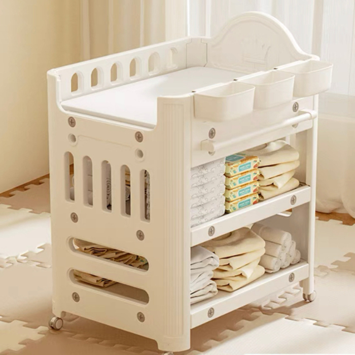 Kalaas Mobile Baby Changing Table with Drawers and shelf / nursery rack ...