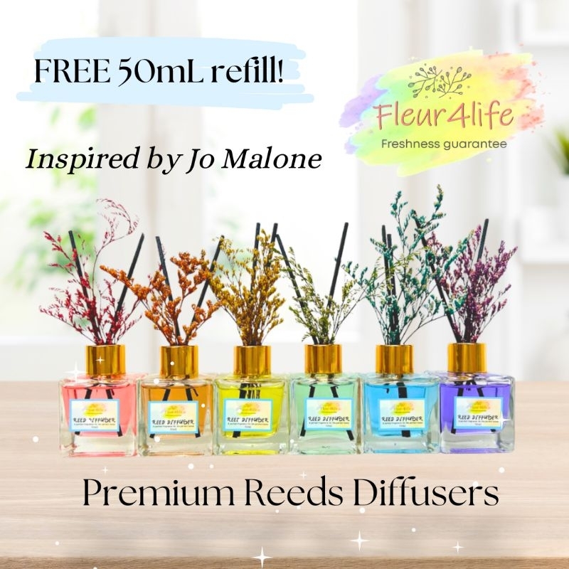 [Inspired by Jo Malone] Luxury Reeds Diffusers☆Free 50ml refill☆Perfect for Gifting | Shopee ...