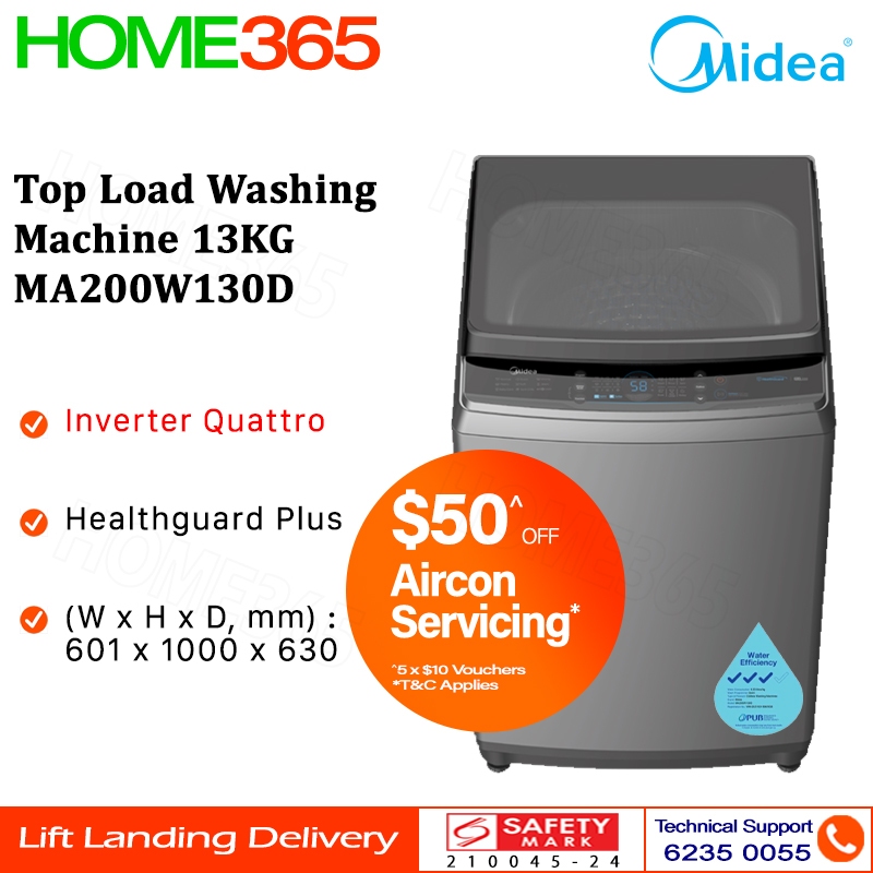 Midea Top Load Washer 13KG MA200W130D | Shopee Singapore