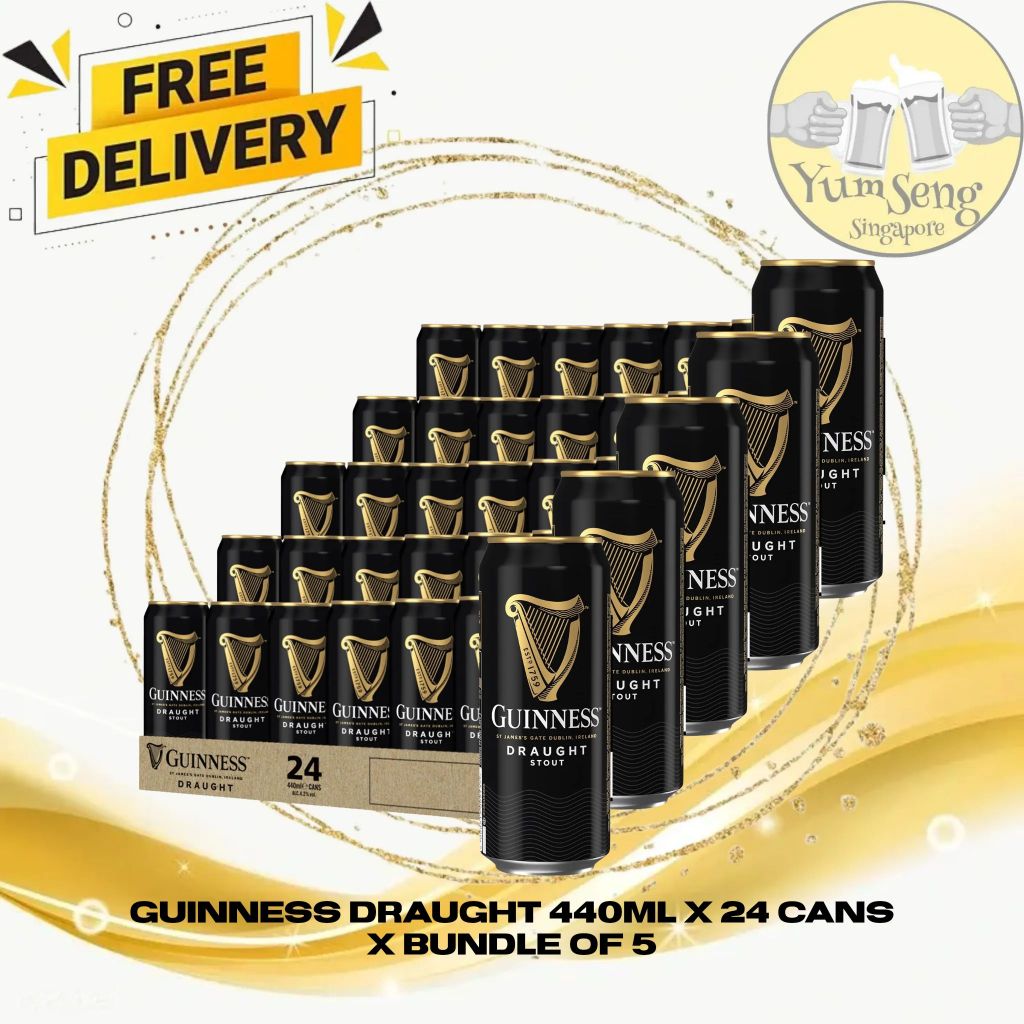 Guinness Draught - 440ml x 24 cans (Bundle of 5) (BBD: 11/2025 ...
