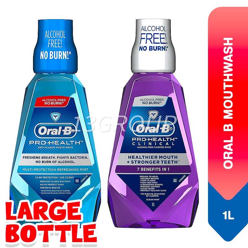 Oral B Mouthwash Rinse Pro Health Clinical 7in1 Refreshing Mint, 1L (M2 ...