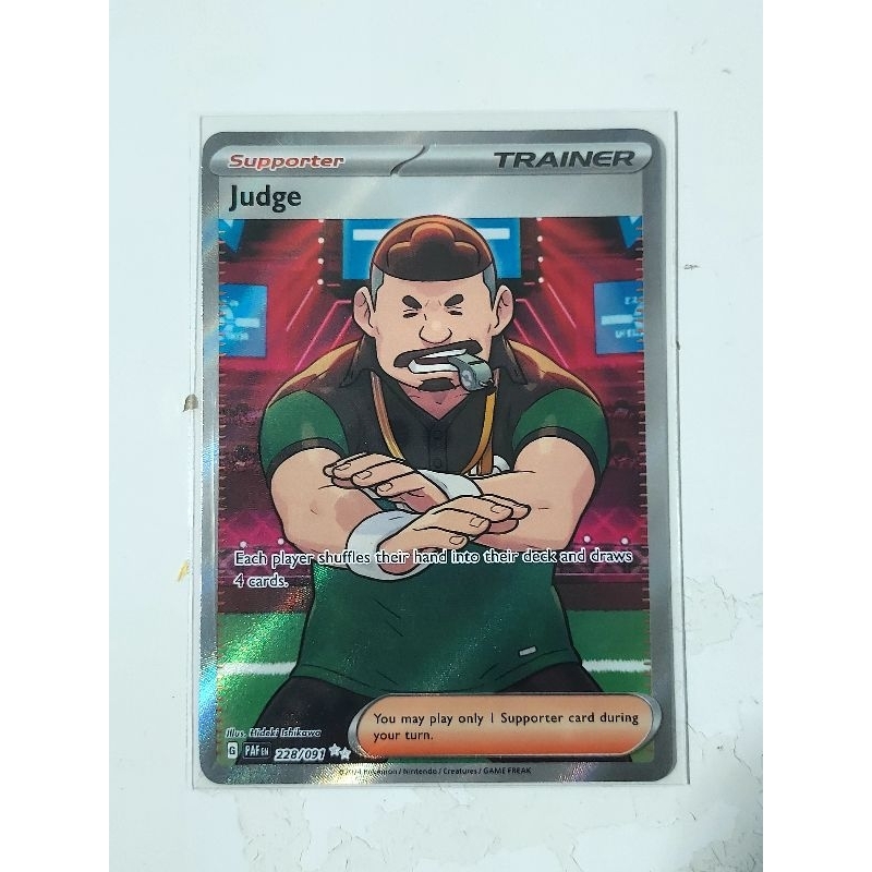 Pokemon judge full art trainer supporter paldean fates card | Shopee ...