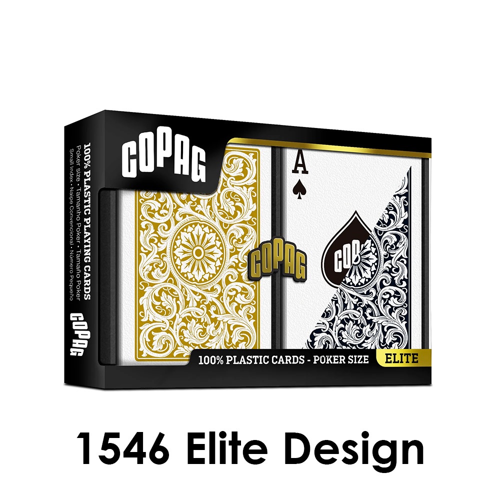 COPAG Elite 1546 Regular Index Dual-deck Set Poker Sized - 100% Plastic ...