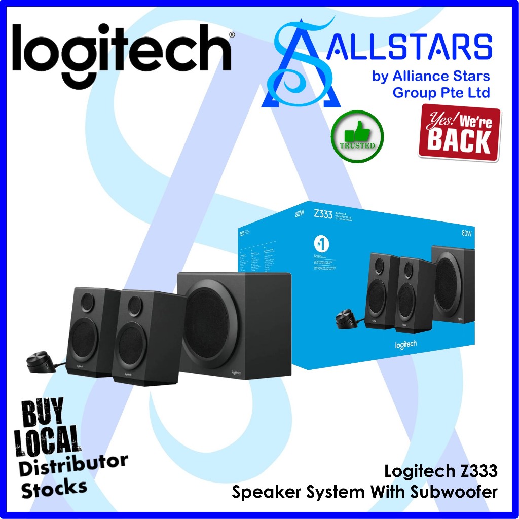 (ALLSTARS) Logitech Z333 2.1 Satellite Speaker System with Subwoofer ...