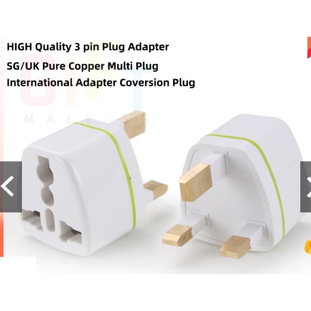 3pin Power Plug High Quality 13A Safe Universal 3 Pin Travel Adapter ...