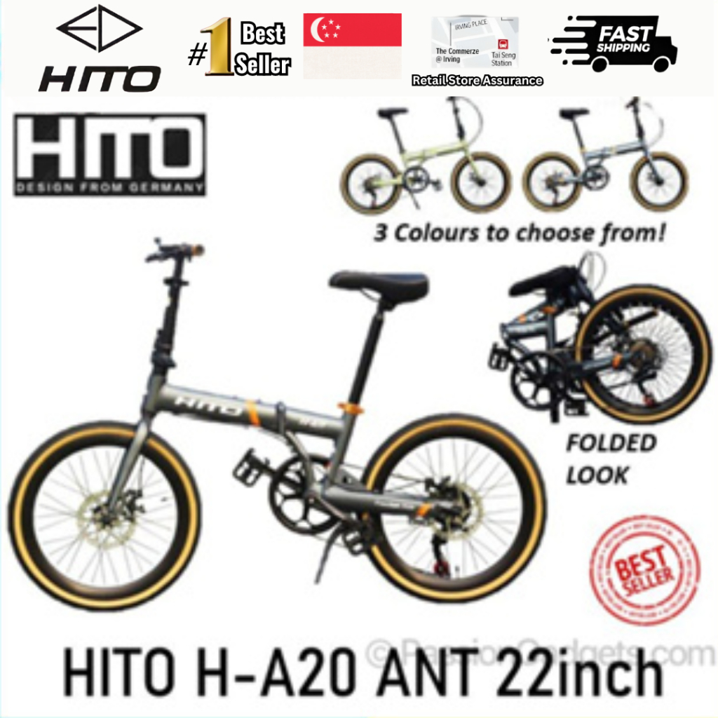 Latest Model HITO H-A20 ANT 22inch foldable bicycle ultra-light bike ...