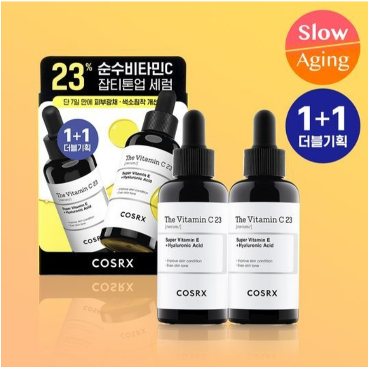 [COSRX] The Vitamin C 23 Tone Up Whitening blemish serum double plan (20g + 20g) | Shopee Singapore