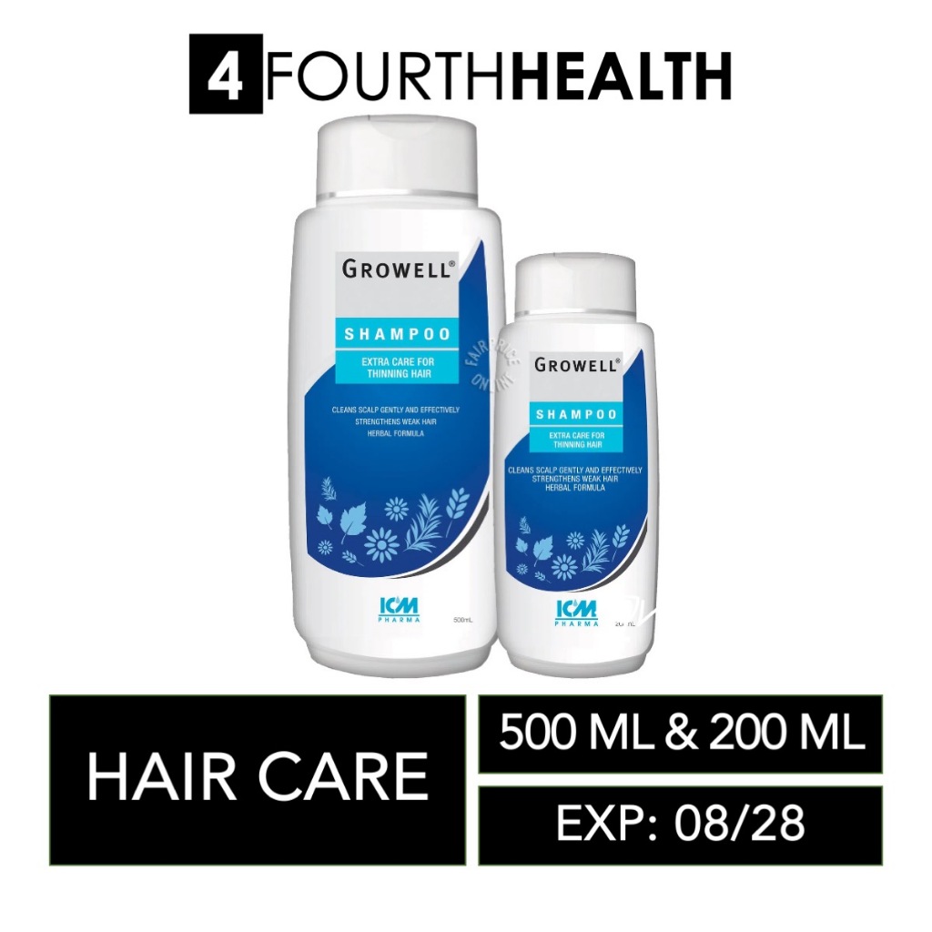 [EXP 08/28] Growell Shampoo 200ml / 500ml - Extra Care for Thinning ...
