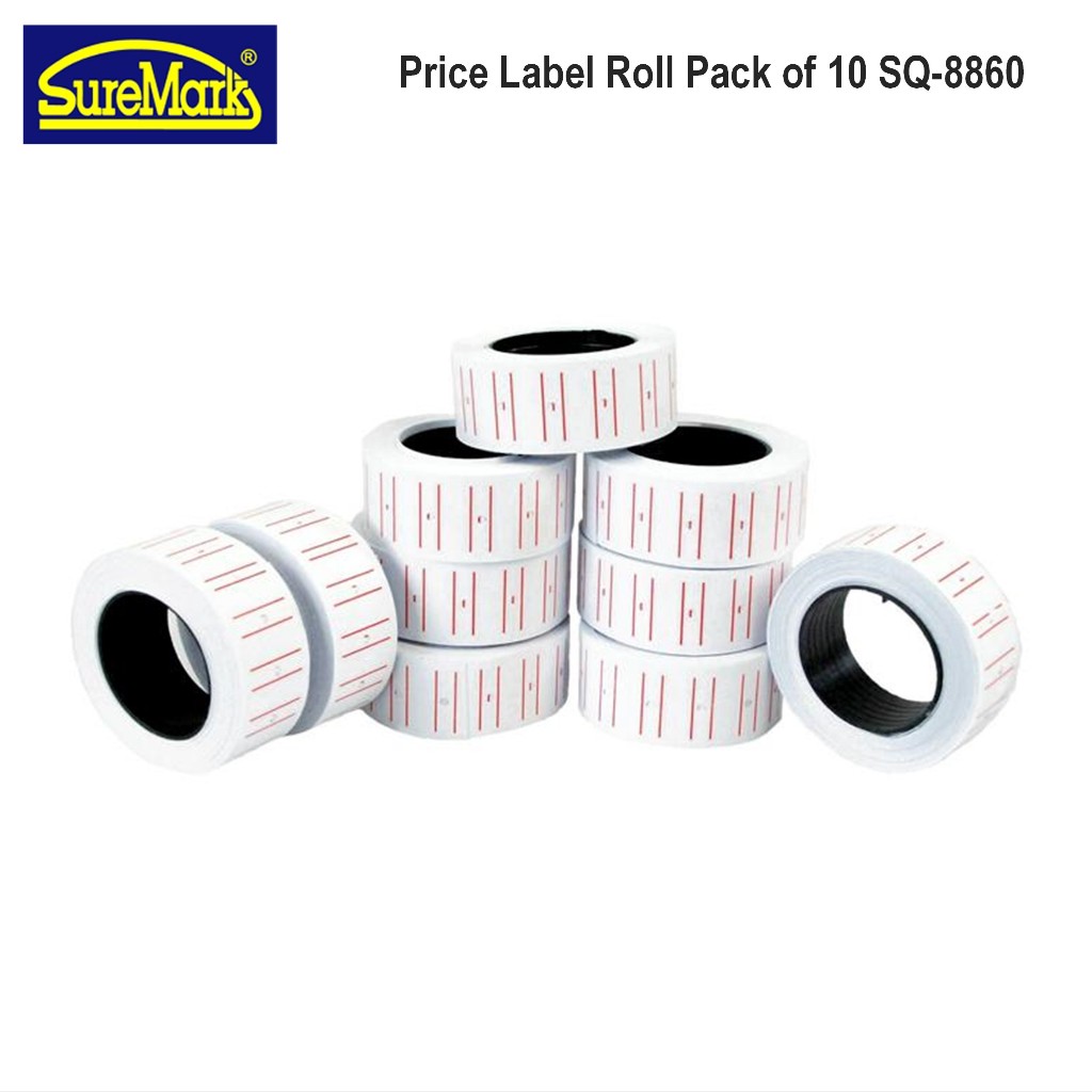 Suremark Price Label Roll Pack of 10 SQ-8860 (Label for : Price Tag ...