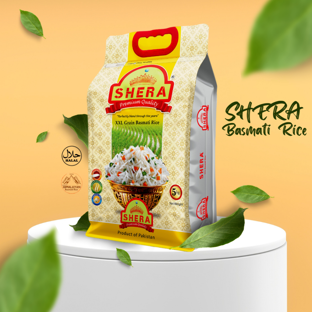 SHERA BASMATI RICE (5KG) XXL FLUFFY AROMATIC RICE | Shopee Singapore