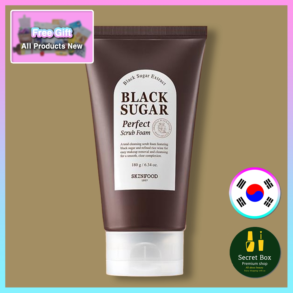SKINFOOD Black Sugar Perfect Scrub Foam 180ml | Shopee Singapore