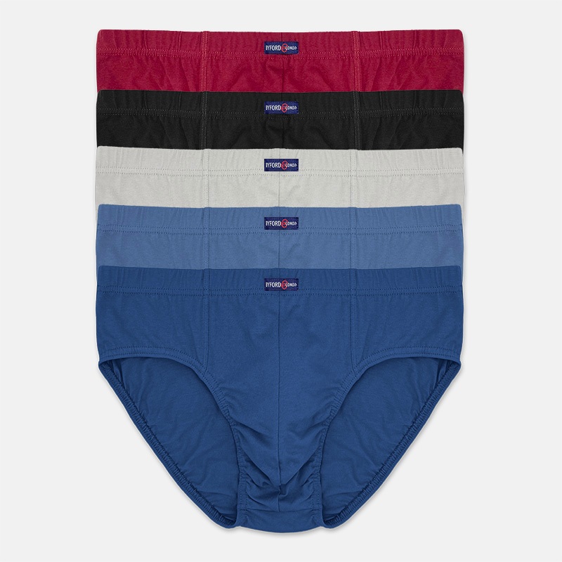 Byford 5pcs Men Classic Briefs Combed Cotton BMB308730 | Shopee Singapore