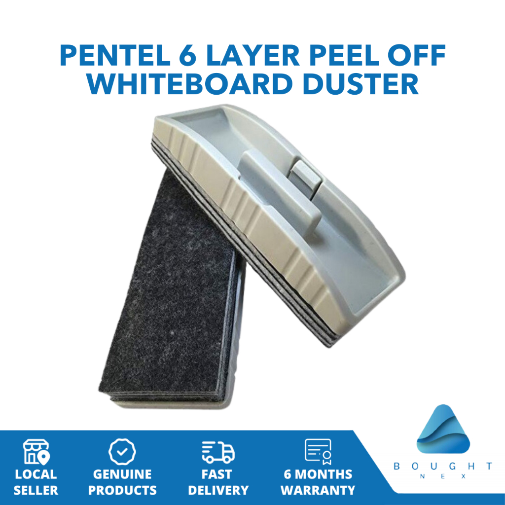 Pentel Whiteboard Duster 12ER-2X6 - 6 Layer Peel Off Eraser, Easy to ...