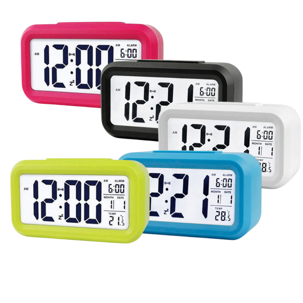 Sg Ready Stock -Digital Alarm Clock with LED light, Snooze.. etc ...