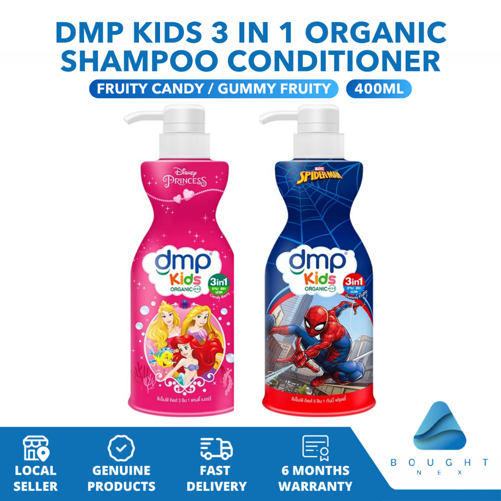 DMP Kids 3 in 1 Organic Liquid Soap Shampoo Conditioner 400ml Fruity ...