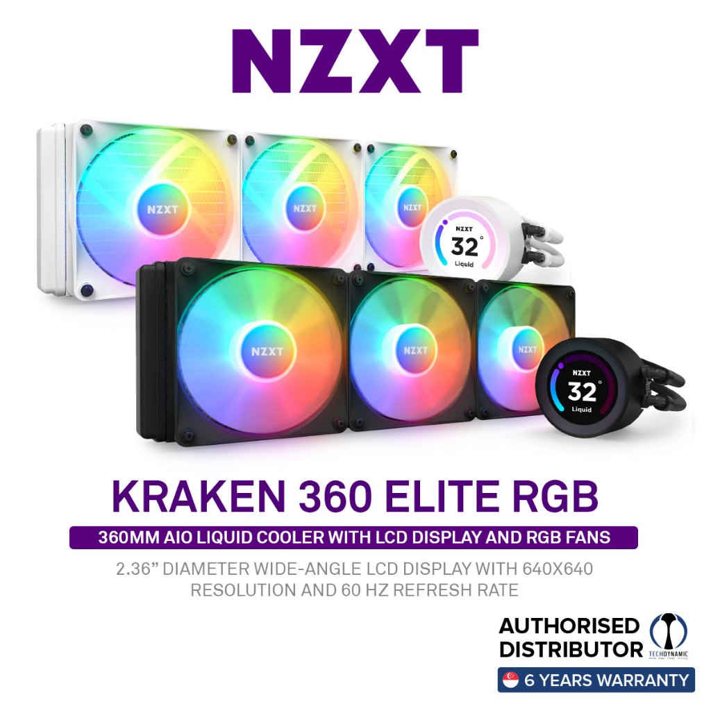 NZXT Kraken ELITE 360 RGB V2 / Non RGB, AIO Liquid Cooler with LCD ...