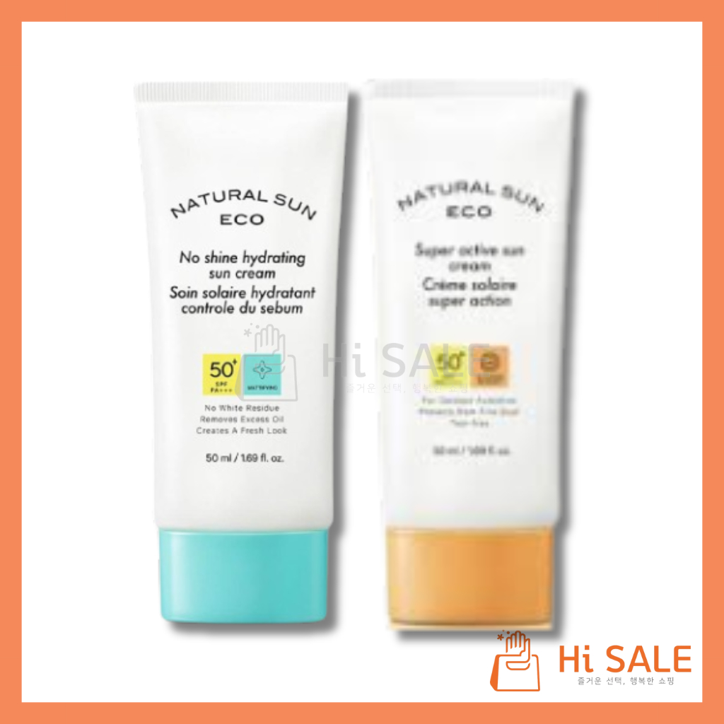 THE FACE SHOP Natural Sun Eco No Shine Hydrating Sun Cream / Natural ...
