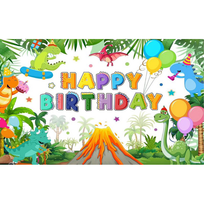 [SG] Dinosaur Photography 5x3ft Backdrop Banner Supplies for Party ...