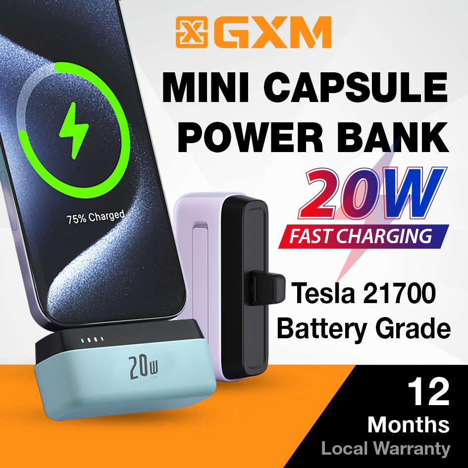 GXM Mini Capsule Power Bank 20W 5000mAh Fast Charging Type-C output or ...