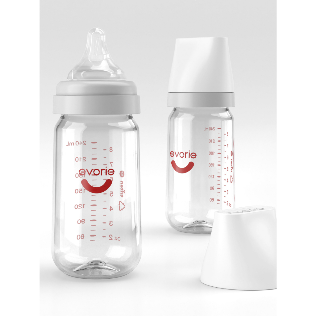 Award-Winning Evorie Tritan Baby Milk Feeding Bottle, Natural Soft ...