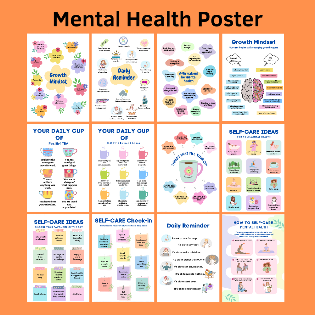[Mental Health Poster / Note to self Poster] A3/A4 Size Laminated ...