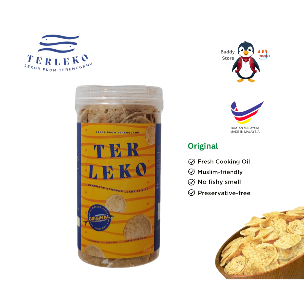 Terleko's Keropok Lekor Syiling - 300G (Original) | Shopee Singapore