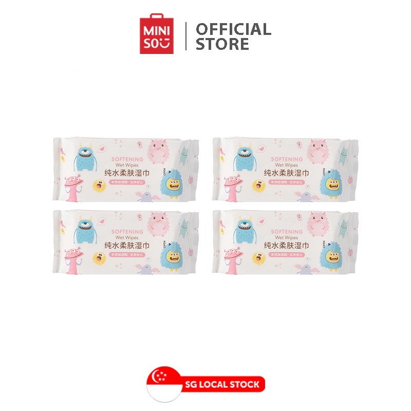 Miniso Wet Wipes (BT-21 Mini Wipes/We Bare Bears 4.0/Aloe/China Panda ...