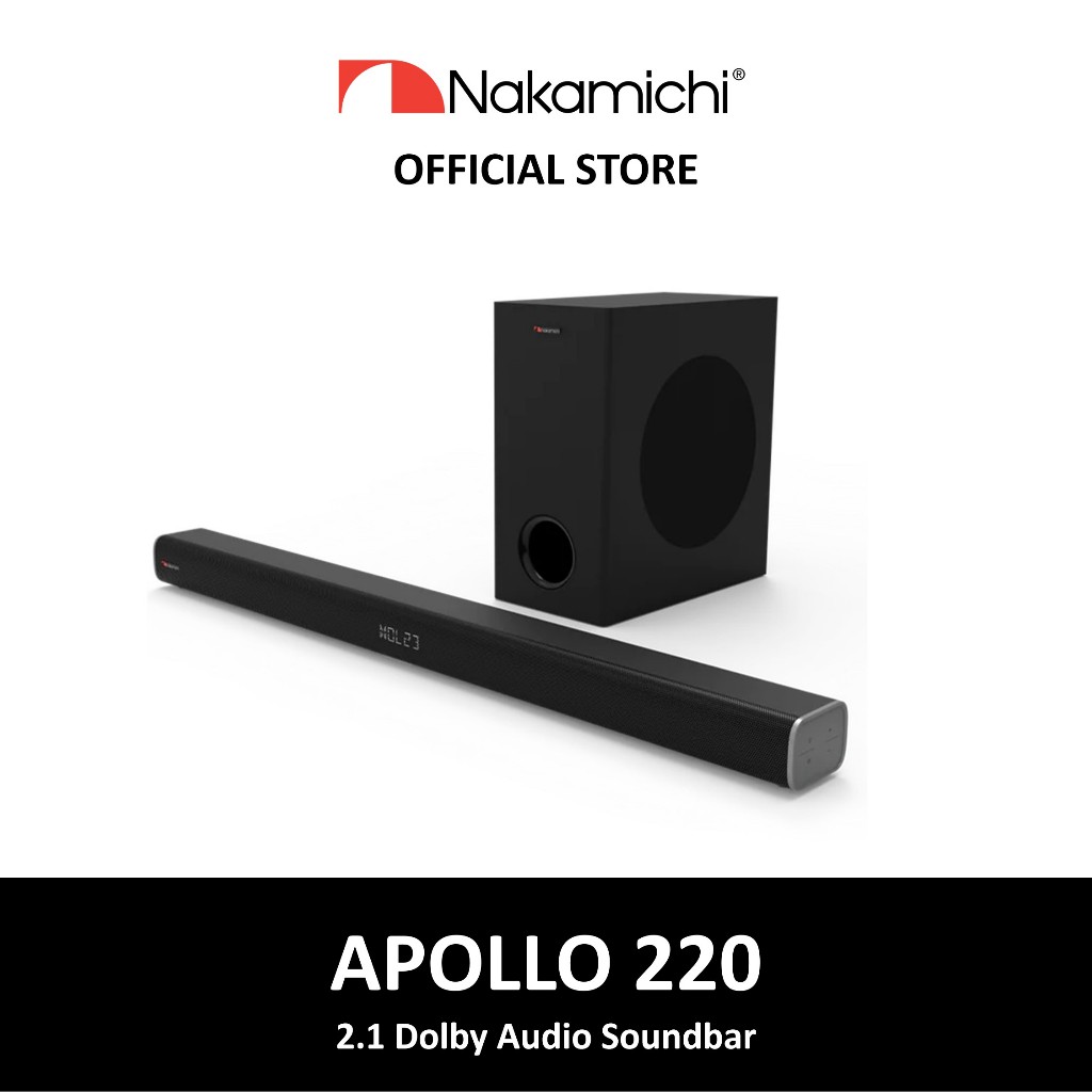 Nakamichi APOLLO 220 2.1 Dolby Audio Soundbar | Shopee Singapore