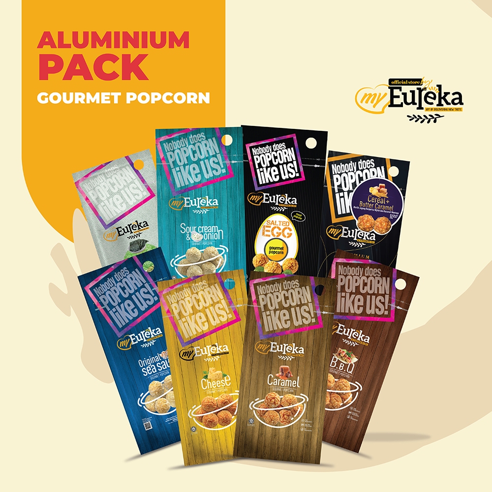 Eureka Gourmet Popcorn Aluminium Pack - Multiple Flavours | Shopee ...