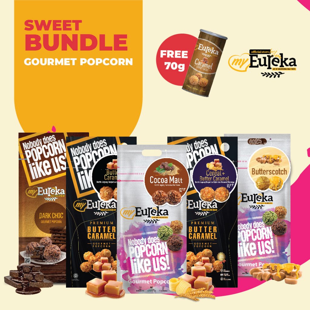 [Bundle of 5] Eureka Sweet Bundle FREE 1x Paper Can (Random Flavor) 70g ...