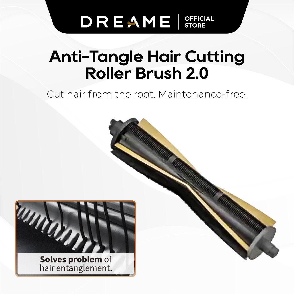 Dreame TriCut Brush for Robot Vacuum Cleaner | Anti-Tangle Hair Cutting ...