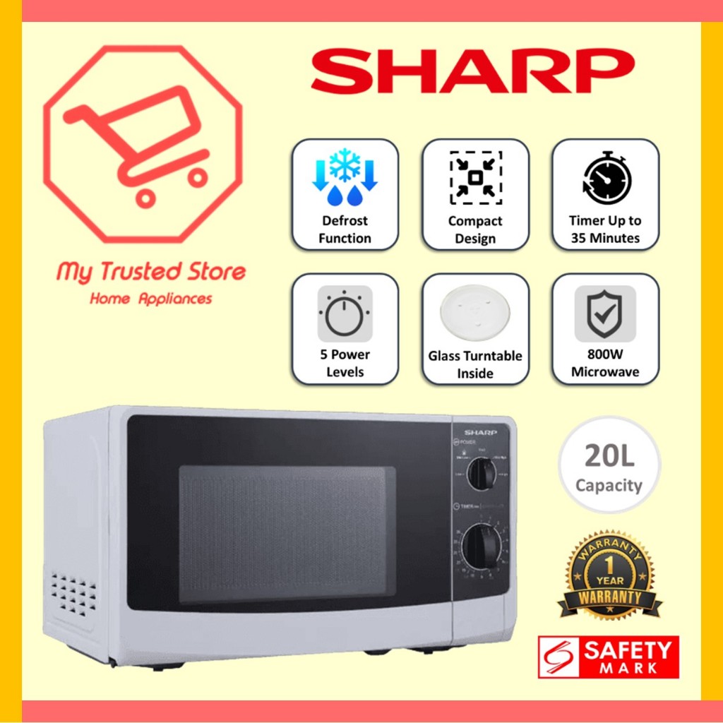 Sharp 20L Microwave Oven R-2201H(W) | Shopee Singapore