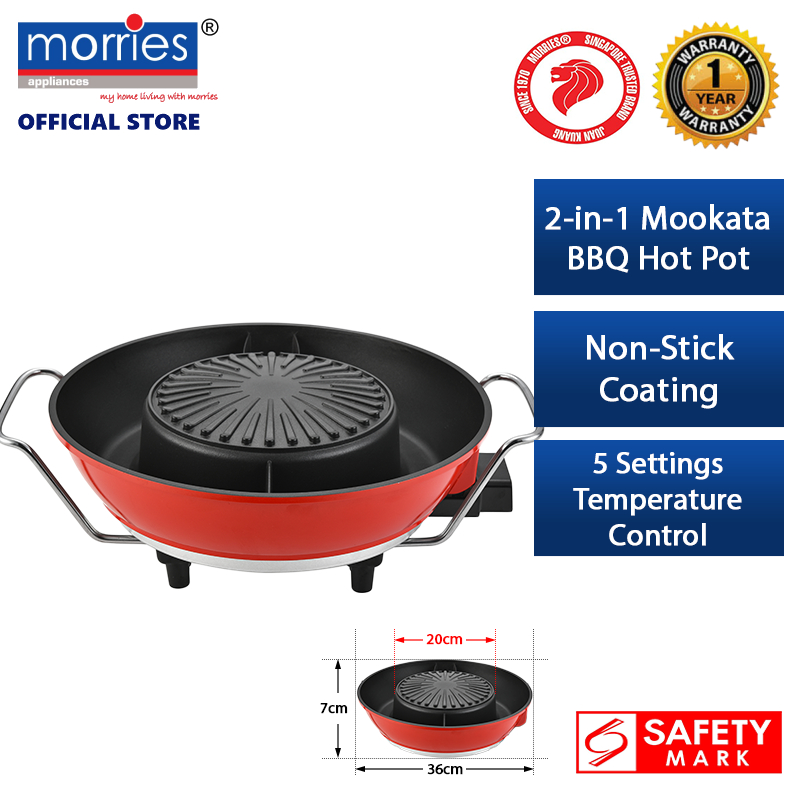 Morries 2 In 1 Mookata BBQ Hot Pot MS6688MBBQ Grill Kgrill Steamboat ...